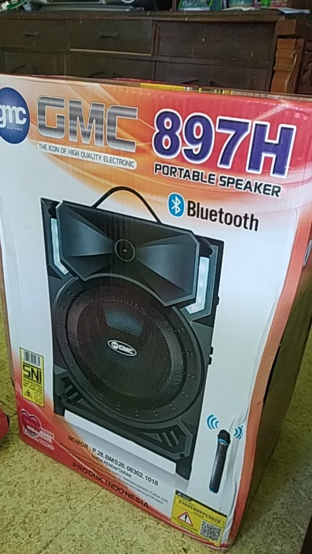 GMC 897H SPEAKER PORTABLE MULTIMEDIA WITH BLUETOOTH KARAOKE | Shopee ...