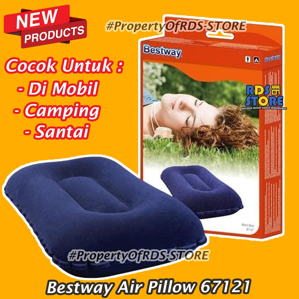 Jual Bestway Bantal Angin Camping 67121 / Bantal Tiup Flocked Air ...