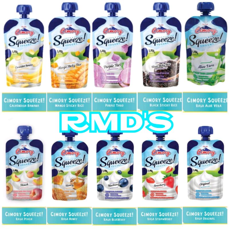 Jual CIMORY SQUEEZE YOGURT 120g ALL VARIAN NEW MANGO BANANA KETAN HITAM ...