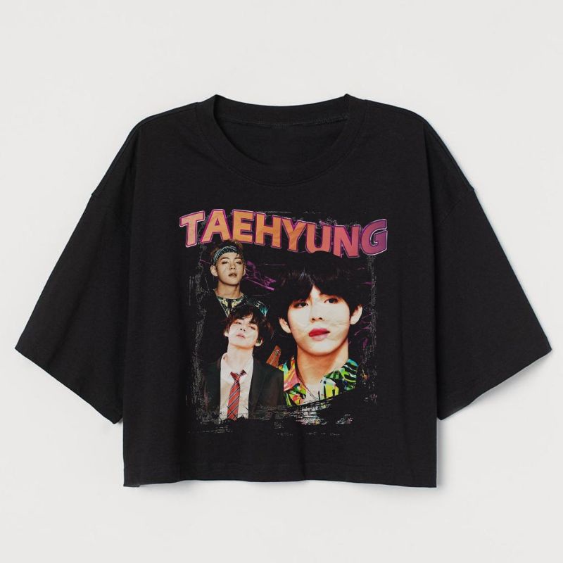 Jual CROP TEE BTS V KIM TAEHYUNG | CROP TOP KIM TAEHYUNG | KAOS BTS K ...