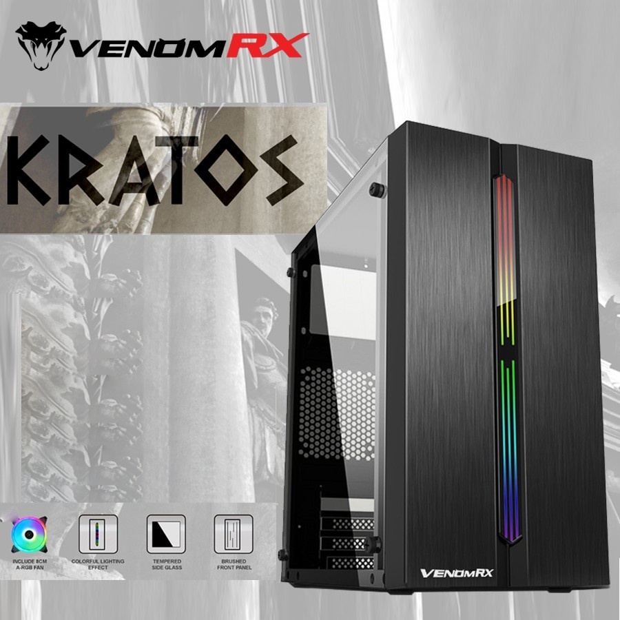 Jual Casing VenomRX KRATOS - RGB MATX Tempered Glass | Shopee Indonesia