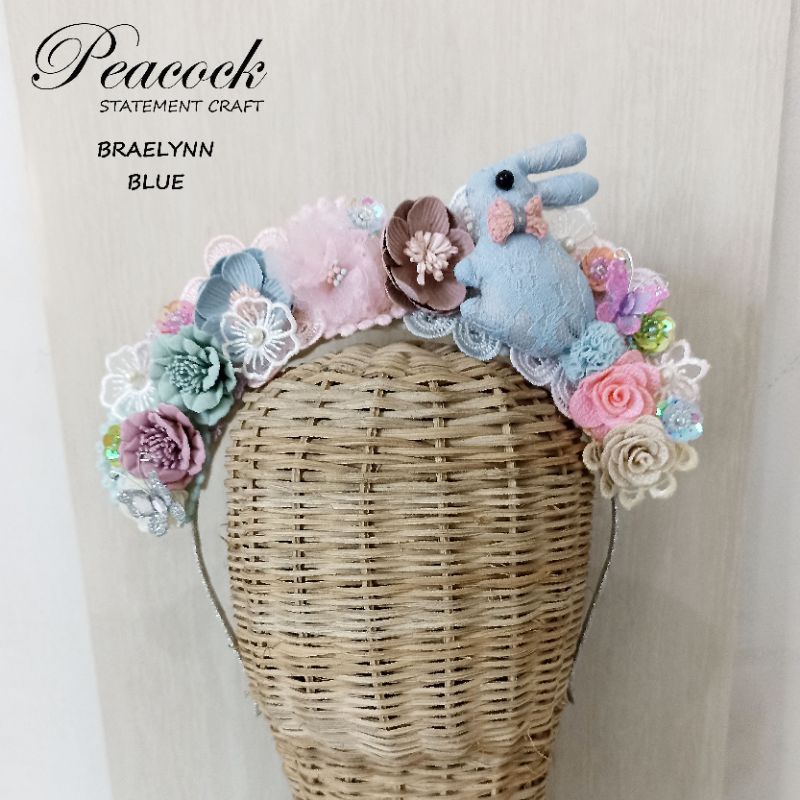 Jual BRAELYNN headband All About Bunny ( bando bunga kelinci biru ...