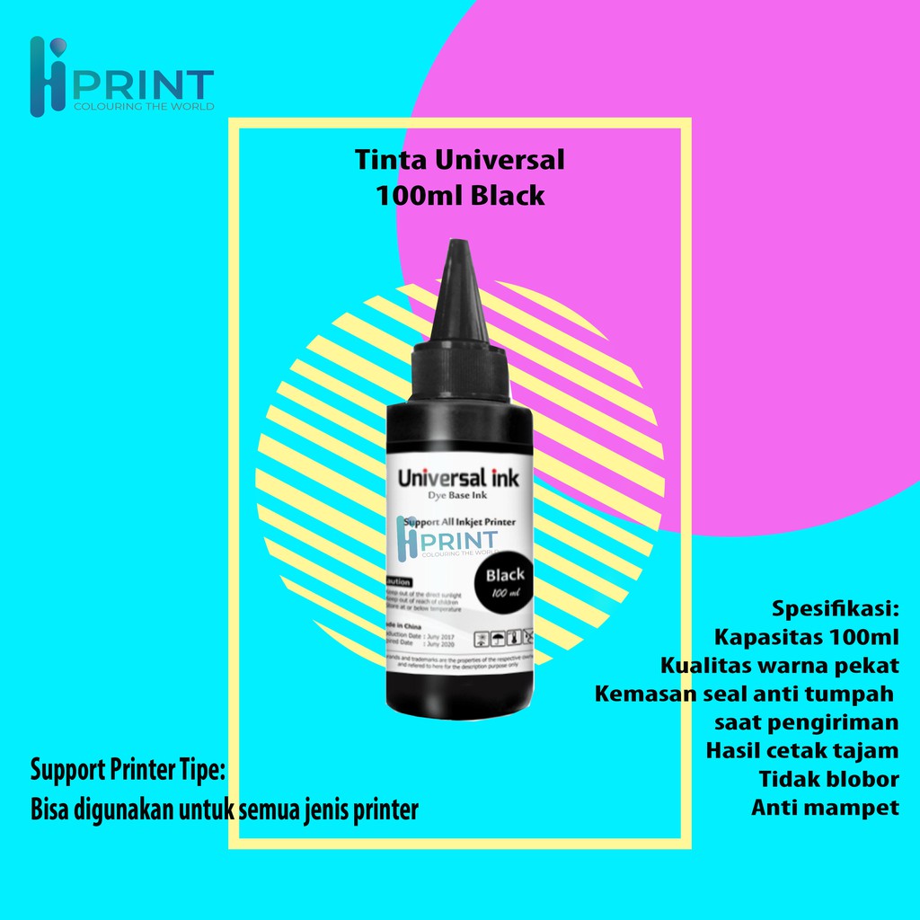 Jual Tinta Universal 100ml, Tinta Dye Base Tutup Kerucut Tinta ...