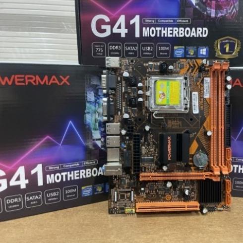 Jual Motherboard POWERMAX G41 ( G41, SOCKET 775, DDR3, INTEL ) | Shopee Indonesia