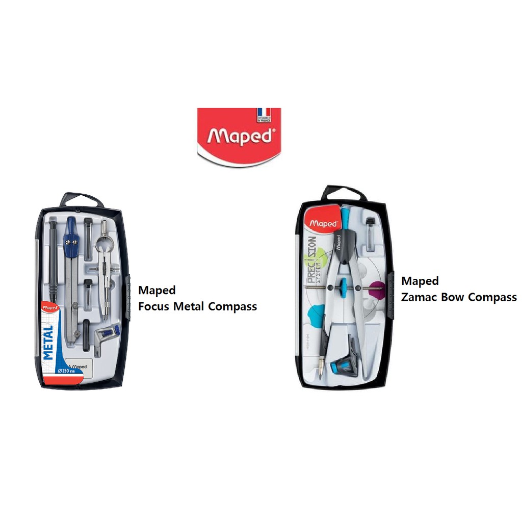 Maped Jangka SET Focus Metal Compass / SET Zamac Bow Compass | Shopee ...