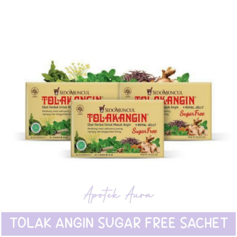 Jual Tolak Angin Sugar Free 1 Dus isi 5 Sachet - Obat Herbal Untuk ...