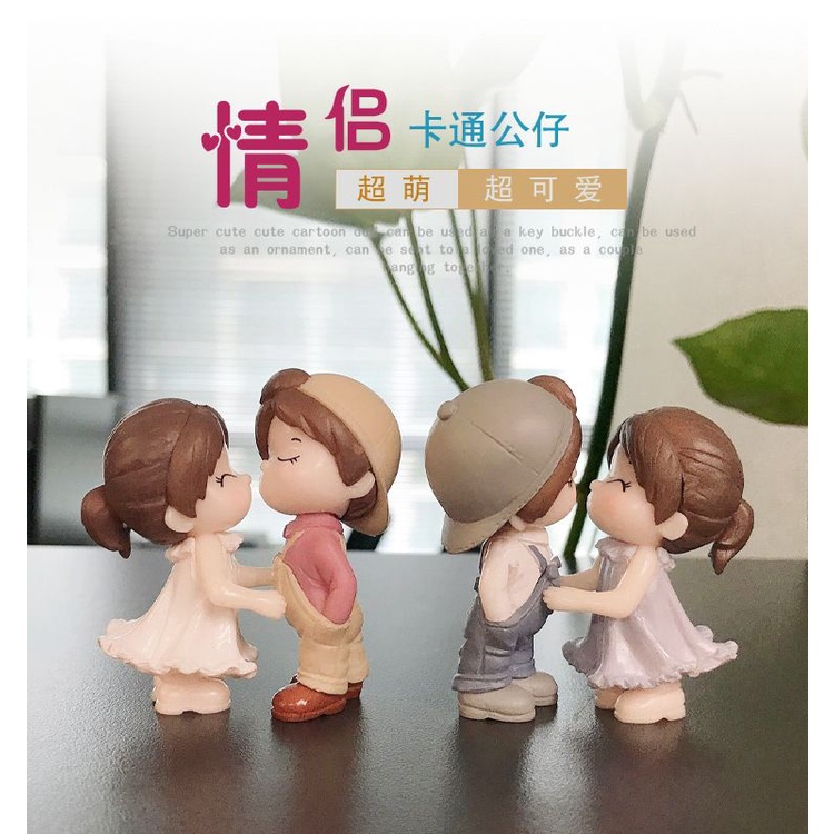 Jual Figure Boneka Couple Topi/Miniatur Set Patung-patung Pasangan ...