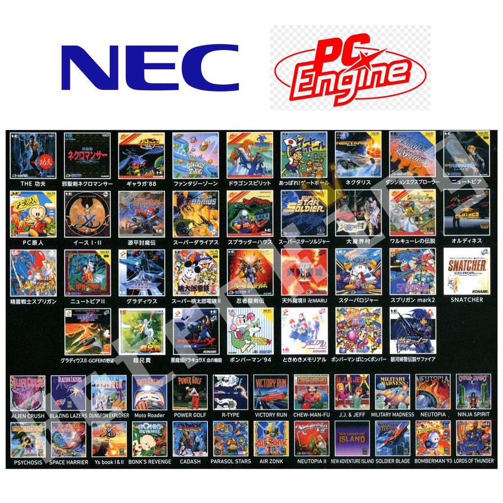 Jual Paket NEC PC Engine Games Roms ( 600+ games ) dlm 64 gb memory ...