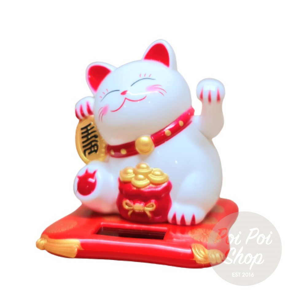 Jual Kucing Hoki Pajangan Mobil Maneki Neko Fuk Tatakan 8cm Dashboard ...