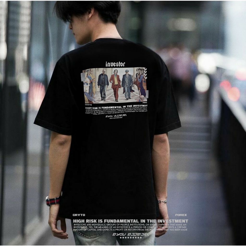 Jual Kaos Aesthetic Streetwear design Investor joker | Kaos Estetik ...