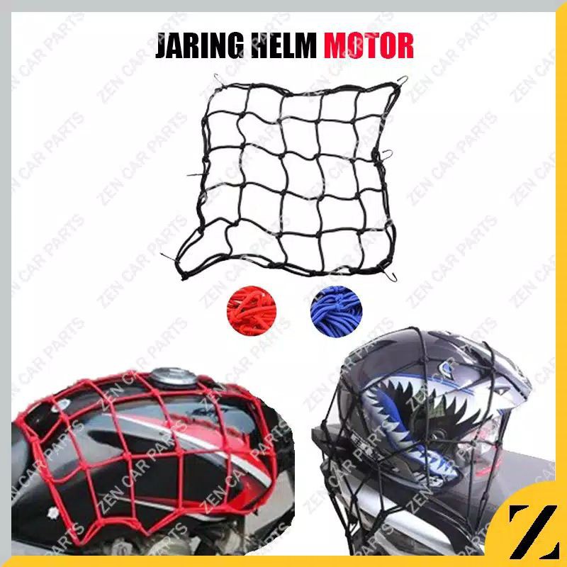 Jual Jaring helm motor / jaring motor / tali pengikat barang / tali ...