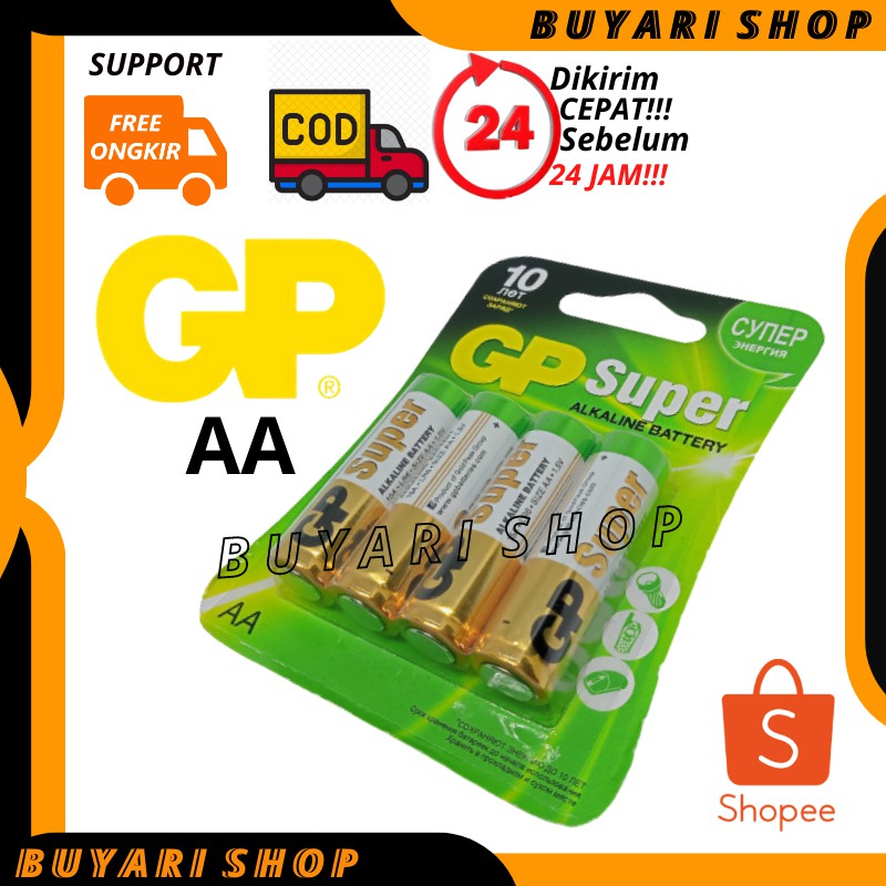 Jual PROMO!! Baterai GP AA Isi 4 Jam Dinding Alkaline AA Mic Wireless ...