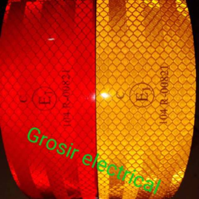 Jual EGP - Sticker Stiker Rambu Nyala Merah - Kuning Sticker Reflector ...