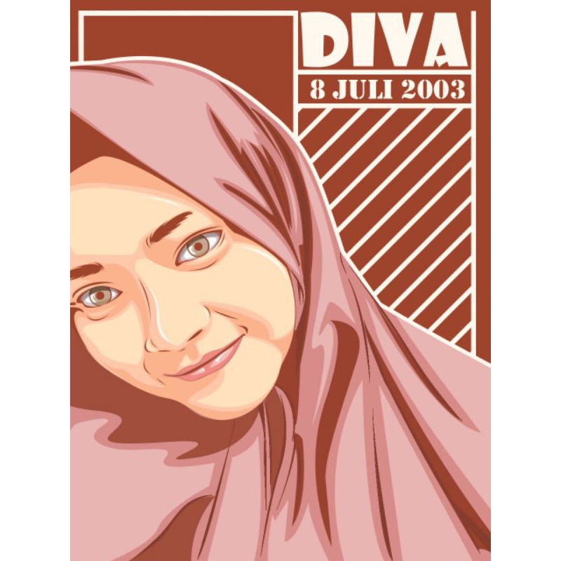 Jual Vektor Wajah Perempuan / Vektor Art Cewek / Foto Vektor ...
