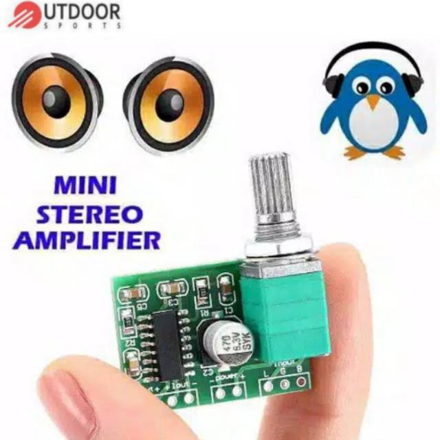 Jual Modul Super Mini Stereo Audio Amplifier 2x3W 5V PAM8403 | Shopee ...