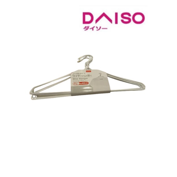 Jual Daiso wire hanger - normal type 40 cm 7 pcs | Shopee Indonesia