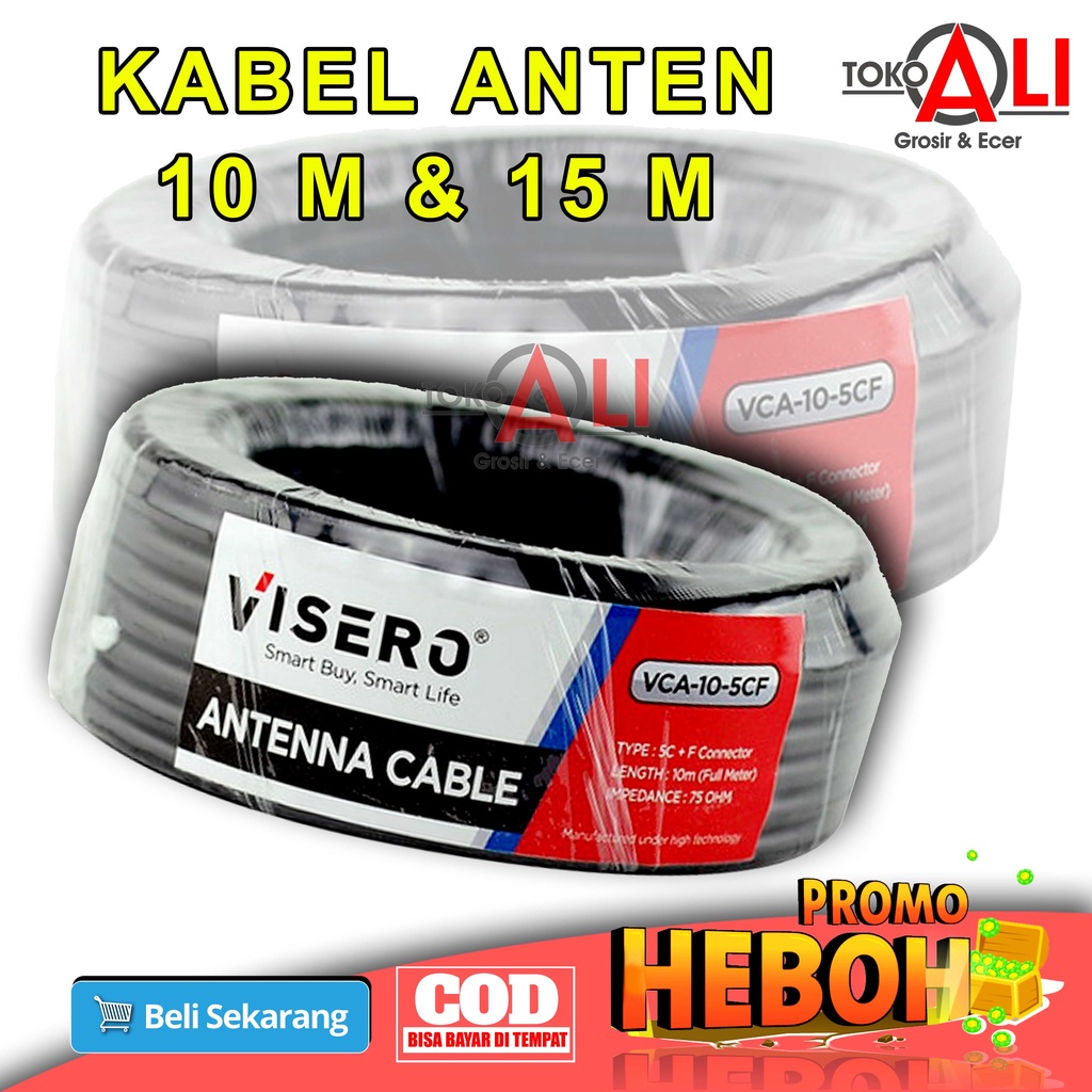 Jual VISERO Kabel Jack Anten TV 10 Meter/15 Meter | Shopee Indonesia
