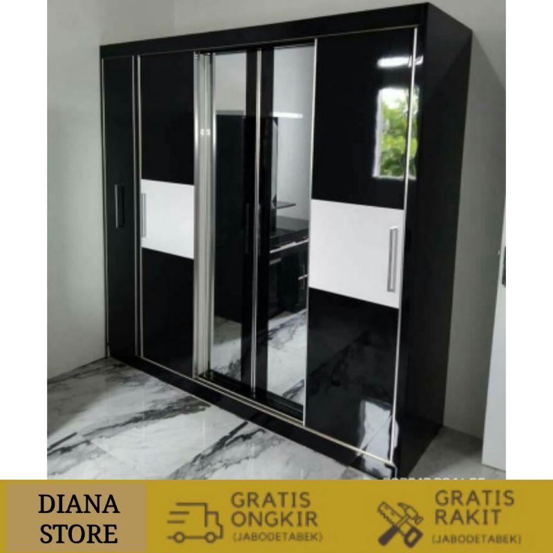 Jual Lemari Sliding + Rak Hijab Minimalis (HPL) | Shopee Indonesia