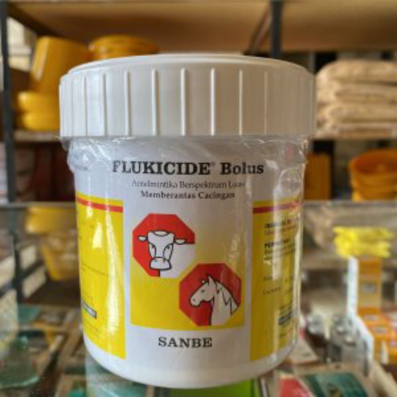 Jual Flukicide 42 bolus obat cacing spectrum luas untuk hewan kambing ...