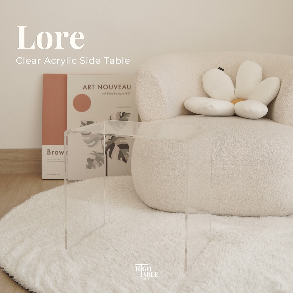 Jual [hightable] LORE | Acrylic Bed Side/ Coffee Table - Clear / Meja ...
