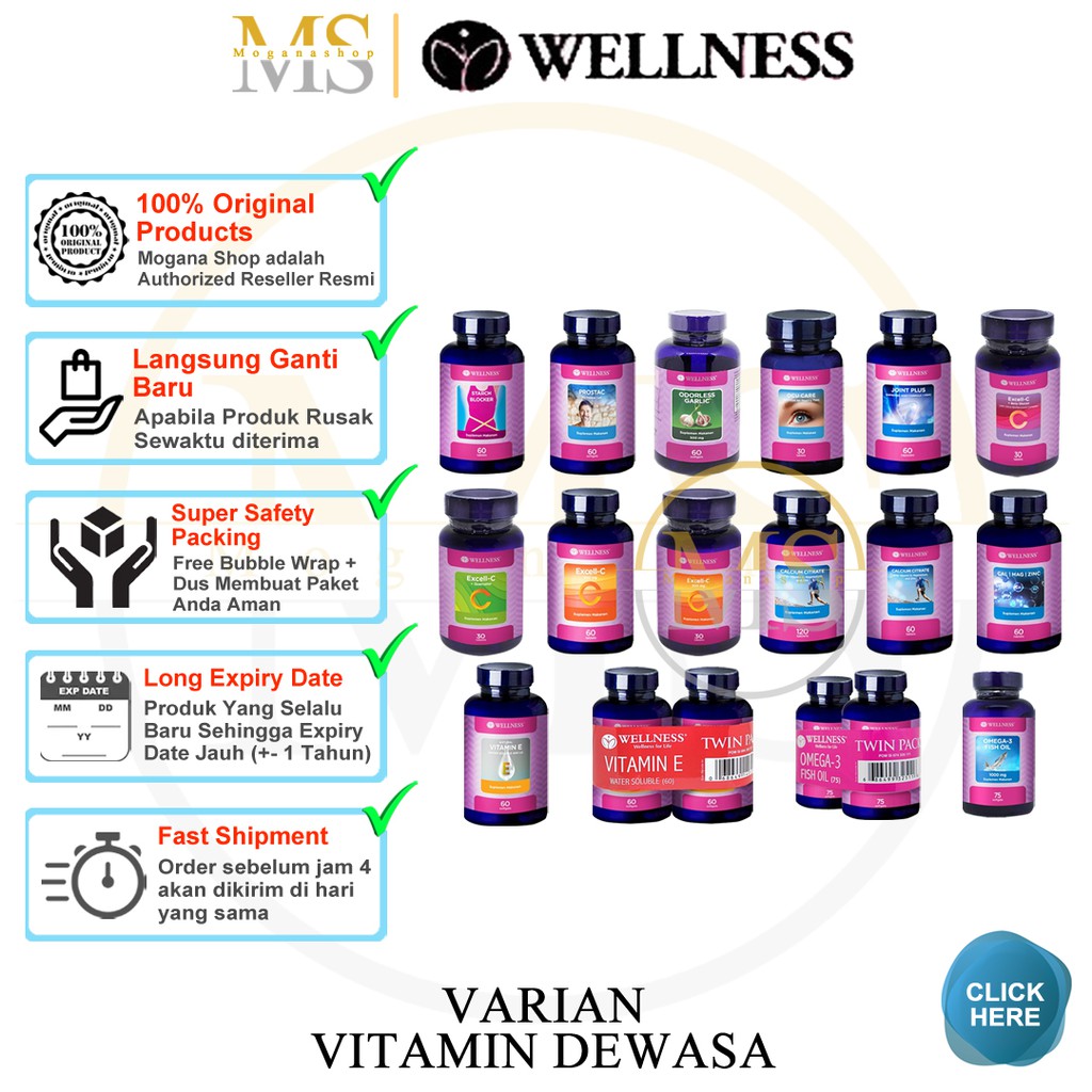 Jual WELLNESS WELL NESS MULTI VITAMIN MULTIVITAMIN SUPLEMEN DAYA TAHAN ...
