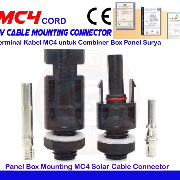 Jual MC4 Cord Terminal Kabel Panel Surya Konektor Mounting untuk Panel ...
