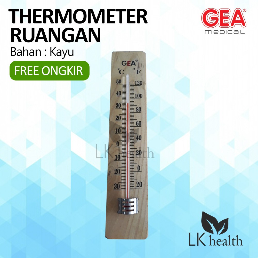 Jual Termometer Kayu Alat Ukur Suhu Ruangan GEA S 092 Thermometer Ruang | Shopee Indonesia