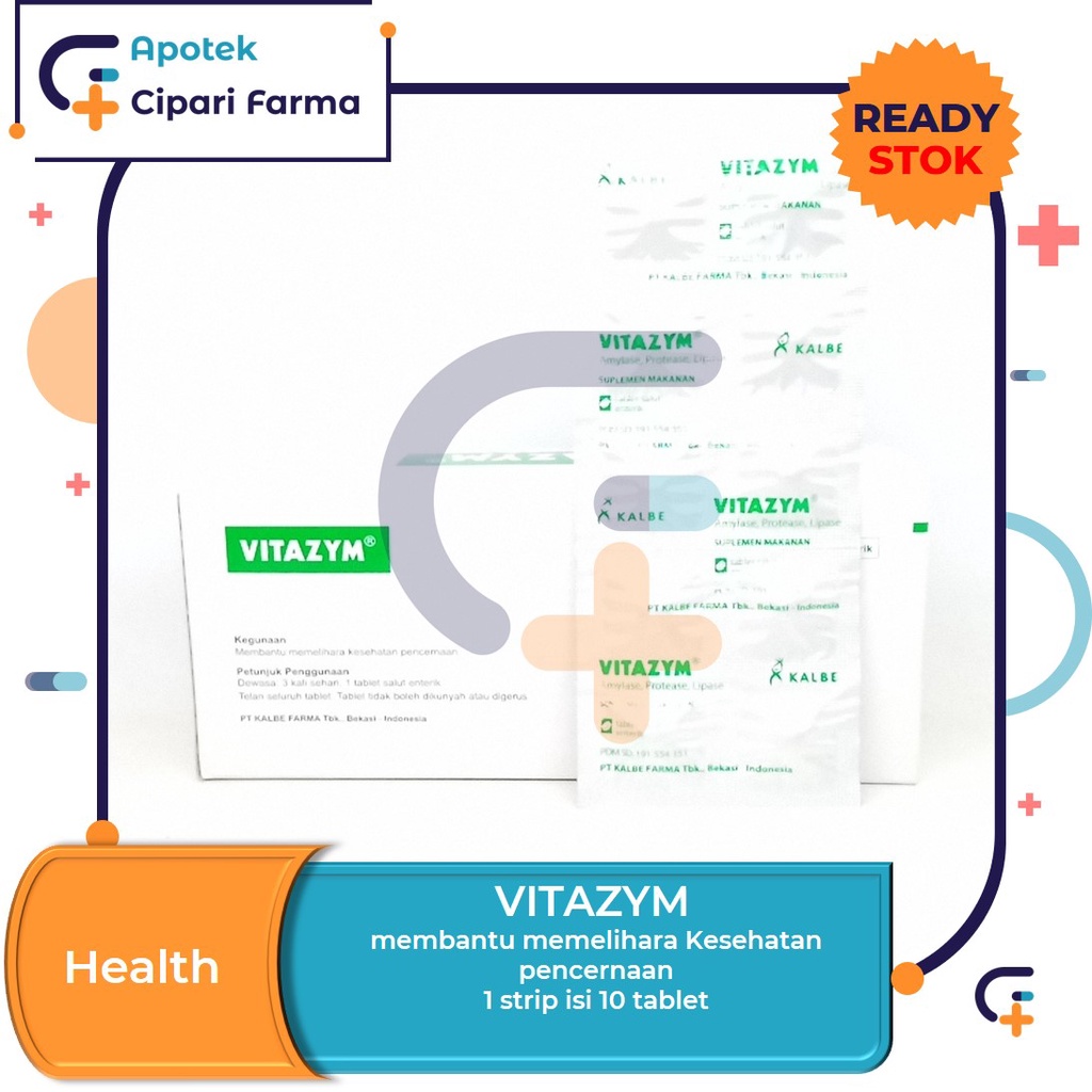 Jual Vitazym Obat Kesehatan Pencernaan | Enzim | Vitamin B Kompleks ...