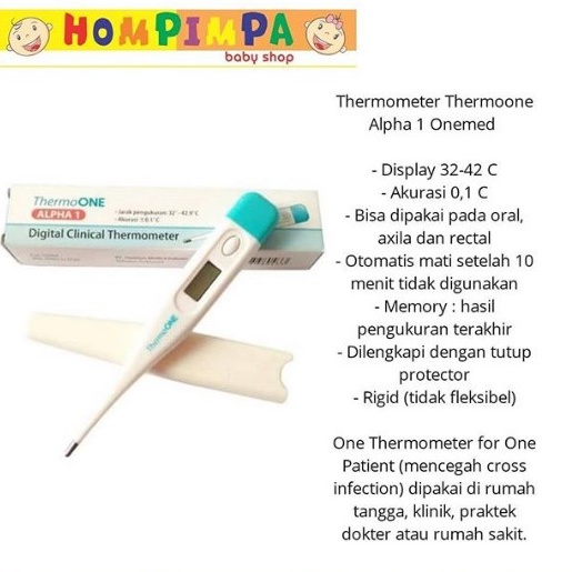 Jual Digital Thermometer Thermoone Alpha 1 Onemed | Shopee Indonesia