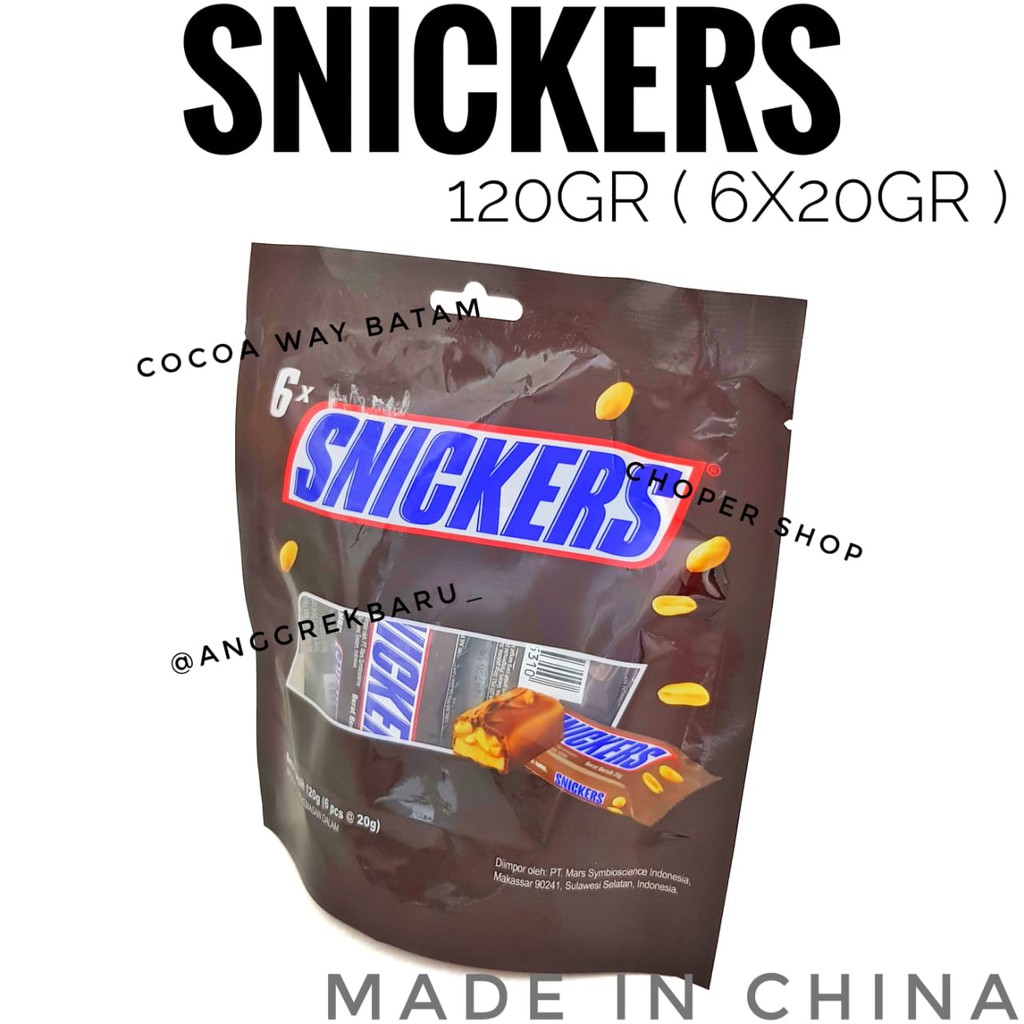 Jual Cokelat Snickers Mini 120gram / Coklat Snicker Mini 120gr | Shopee ...