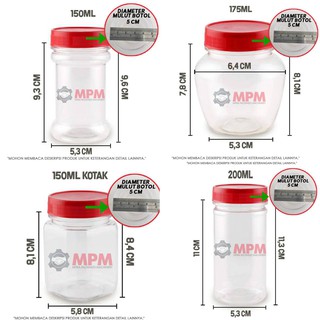 Jual Botol Sambal Plastik Dengan Tutup Sumpel Dalam 150ml Bulat 150 ml ...