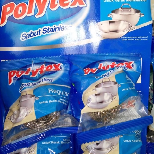 Jual 12 pc Kawat Cuci Piring - Tapas Pencuci Piring Polytex - Kawat ...