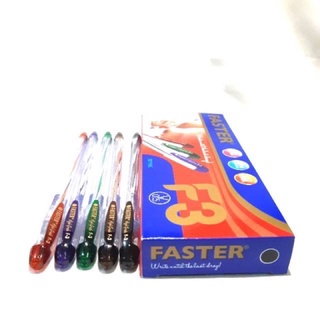 Jual ((COD)) 12Pc Pulpen Faster F3 Alat Tulis Sekolah Bolpen Bolpoin ...
