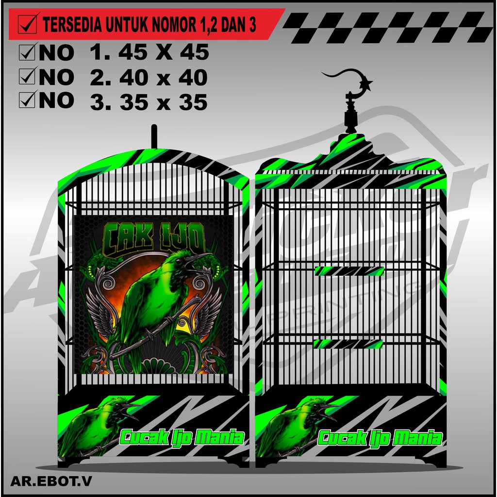 Jual Stiker Decal Kandang Ebod Kotak / Dekal Sangkar Burung Kotak Model ... Jual Stiker Decal Kandang Ebod Kotak / Dekal Sangkar Burung Kotak Model ...