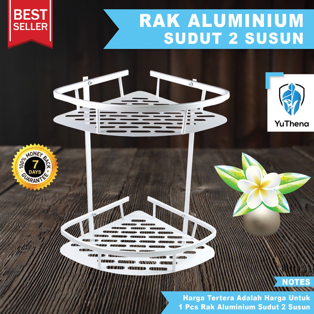 Jual YuThena - Rak Sudut / Rak Tempel Sudut Serbaguna / Rak Pojok Kamar ...