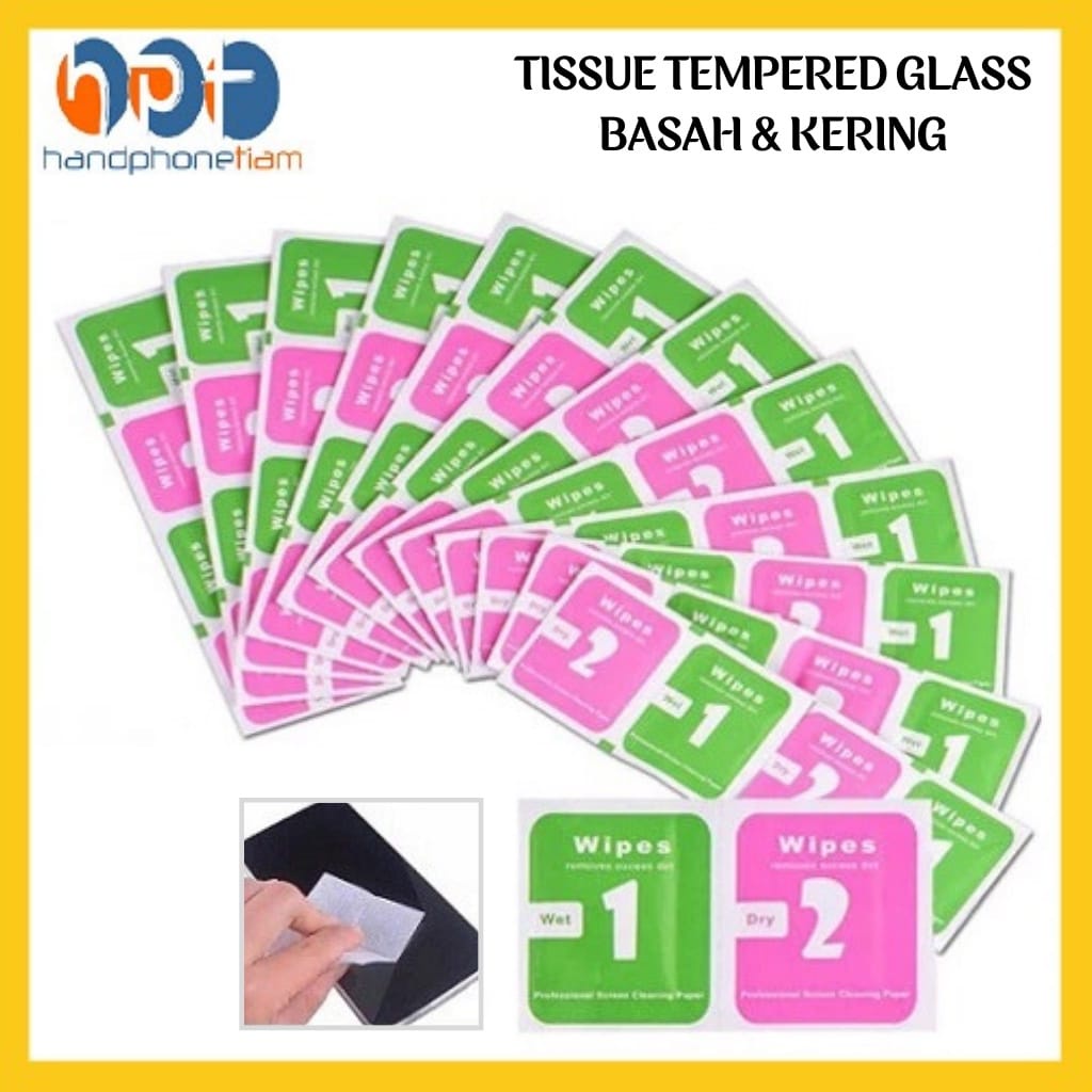 Jual Tissue Tempered Glass Wipes Wet Dan Dry Tisue Pembersih Layar Kaca ...