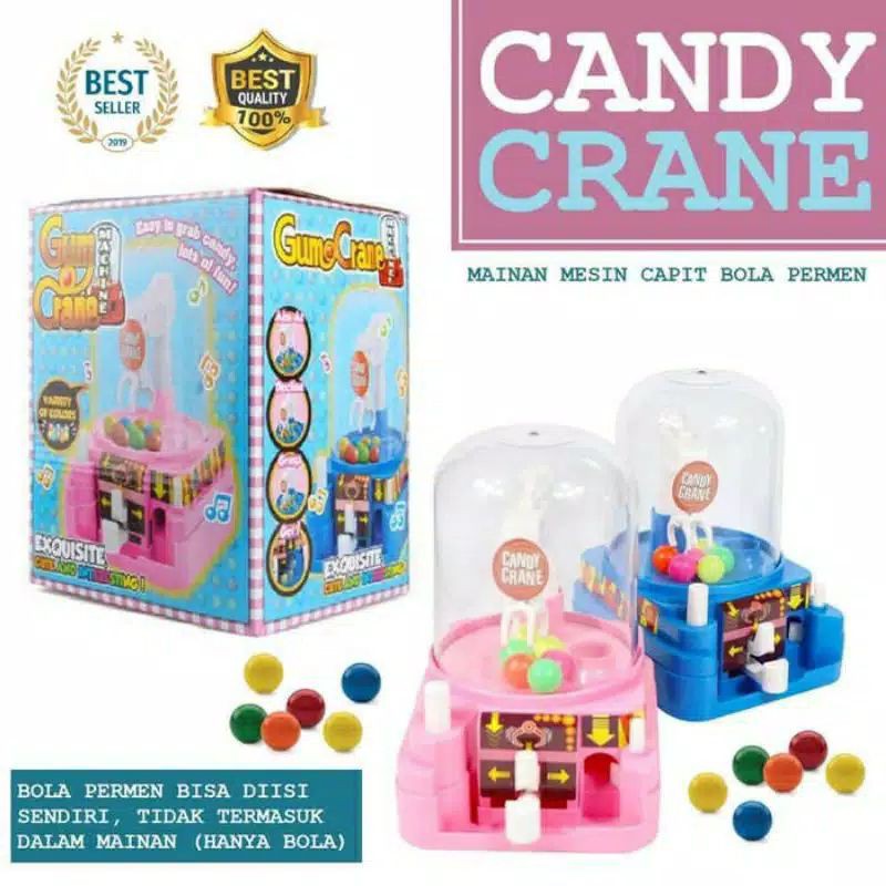 Jual Mainan Mesin Capit Bola Permen Gum Crane Machine | Shopee Indonesia