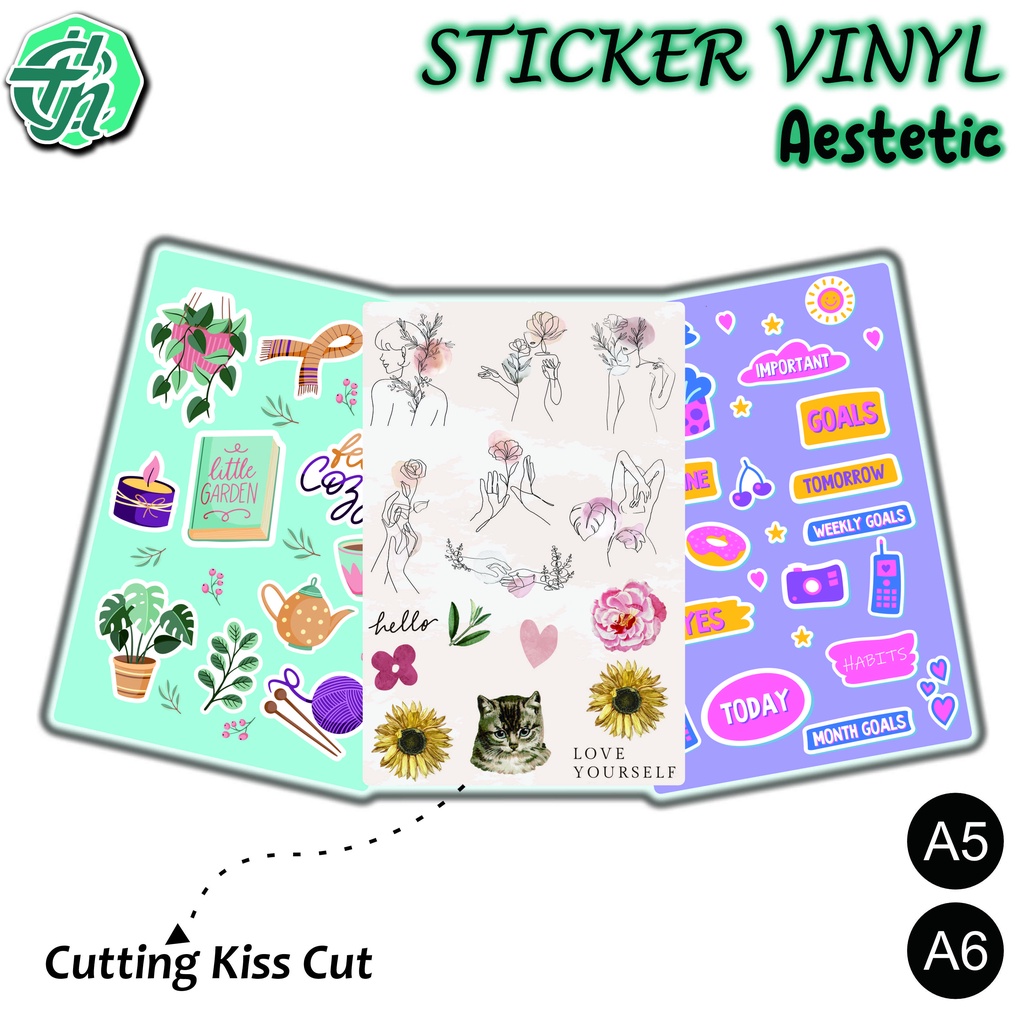 Jual CETAK STIKER VINYL PLUS CUTTING SETENGAH PUTUS KISS CUT STIKER ...