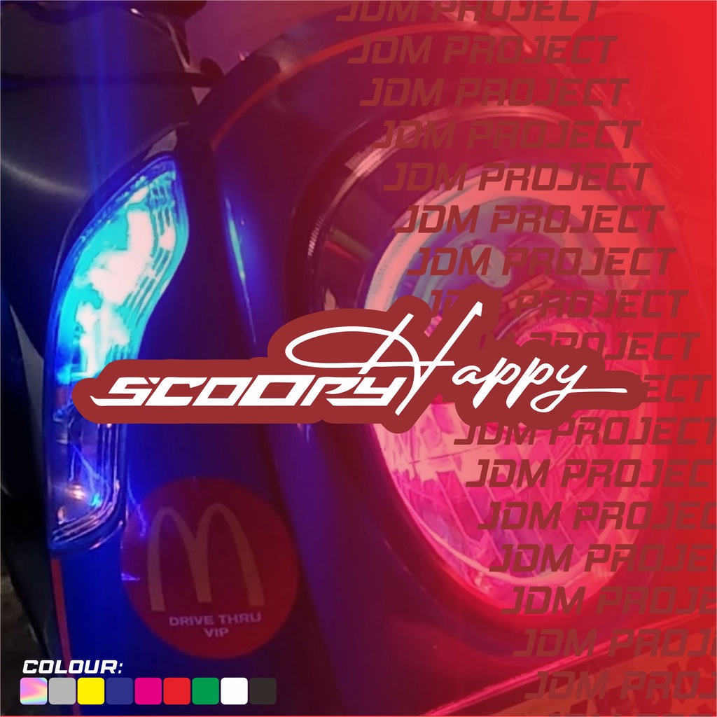 Jual STIKER SCOOPY STICKER SCOOPY HAPPY JDM | Shopee Indonesia