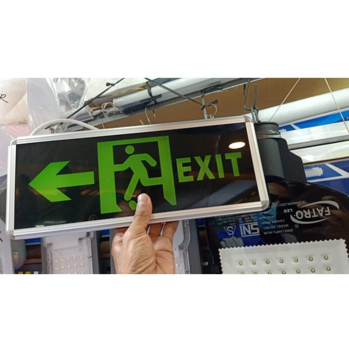 Jual Safety Sign / Lampu Petunjuk Darurat Emergency EXIT Lamp LED 2 ...