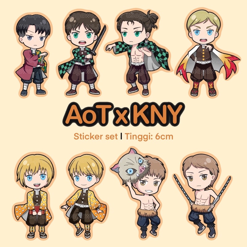Jual Attack on Titan (AoT) / Shingeki no Kyojin (SNK) x Demon Slayer ...