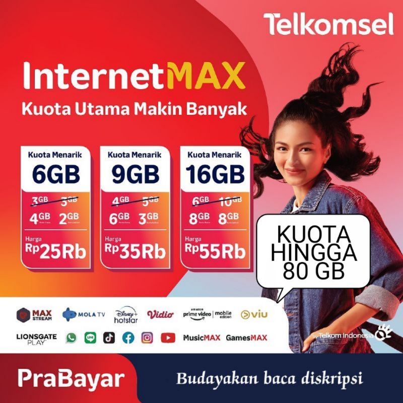 Jual KUOTA TELKOMSEL SEMUA NOMOR - 24 JAM SERUMAX, UNLIMITED MAX ...
