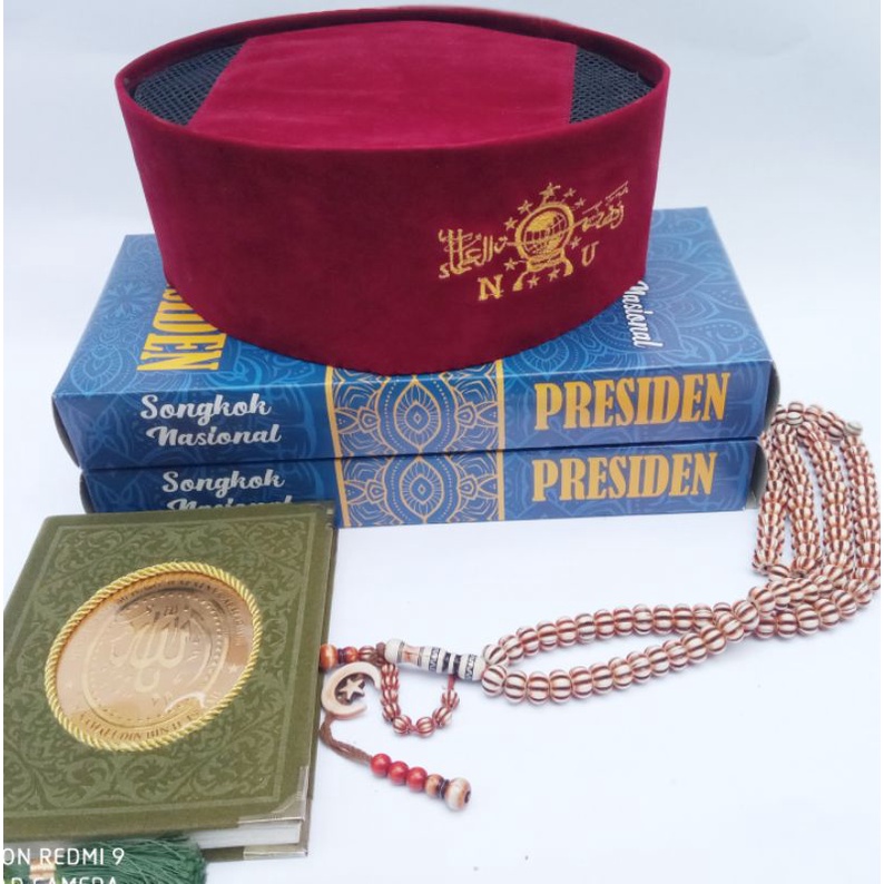 Jual Peci Songkok Kopiah Kopyah Merah Betawi Nu Bordir Kuning Ac Untuk ...