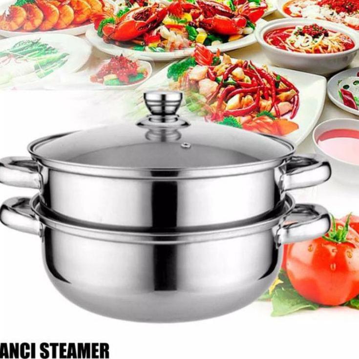 Jual Panci Siomay Streamer 2 Susun Stainless Steel !! | Shopee Indonesia