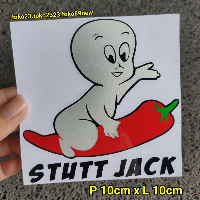 Jual stiker cutting motor stiker kartun lucu stiker casper | Shopee ...