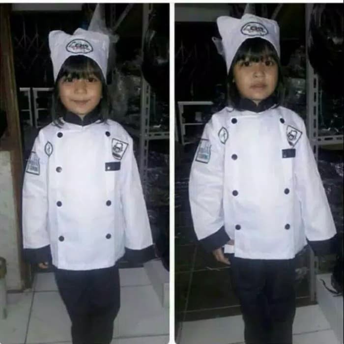 Jual Baju Koki Chef Anak Profesi Kostum Edukasi Sekolah TK SD Usia 3-9 ...