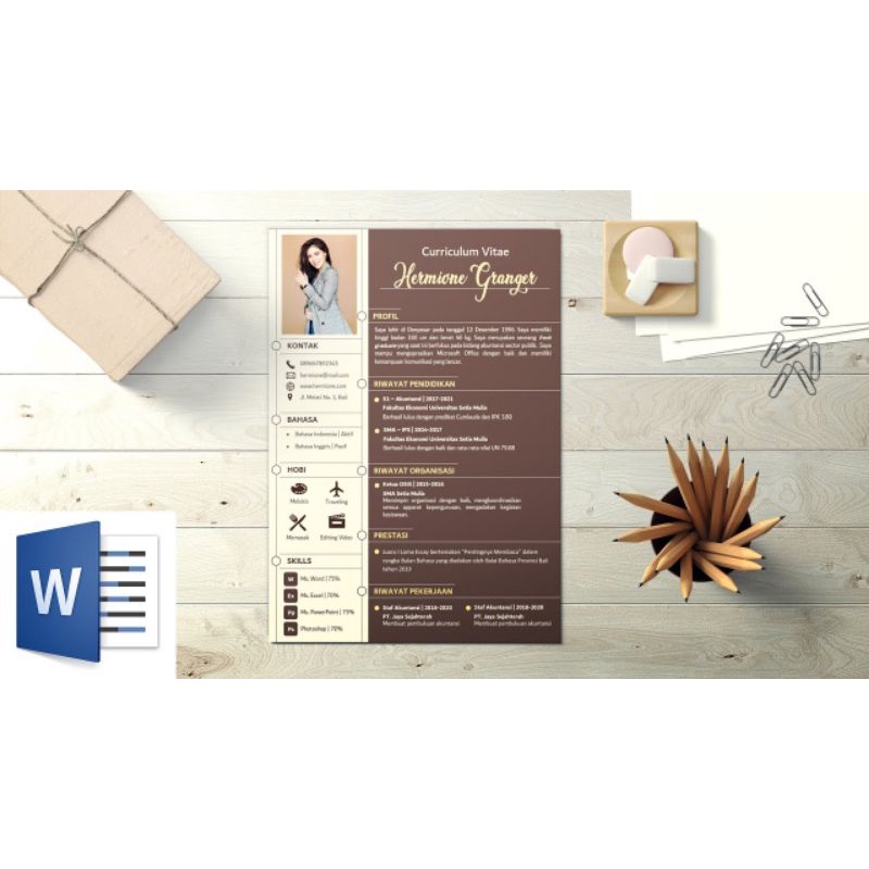 Jual Desain CV 45 Premium Paket Lengkap! (Lamaran Kerja, CV, dan Berkas ...