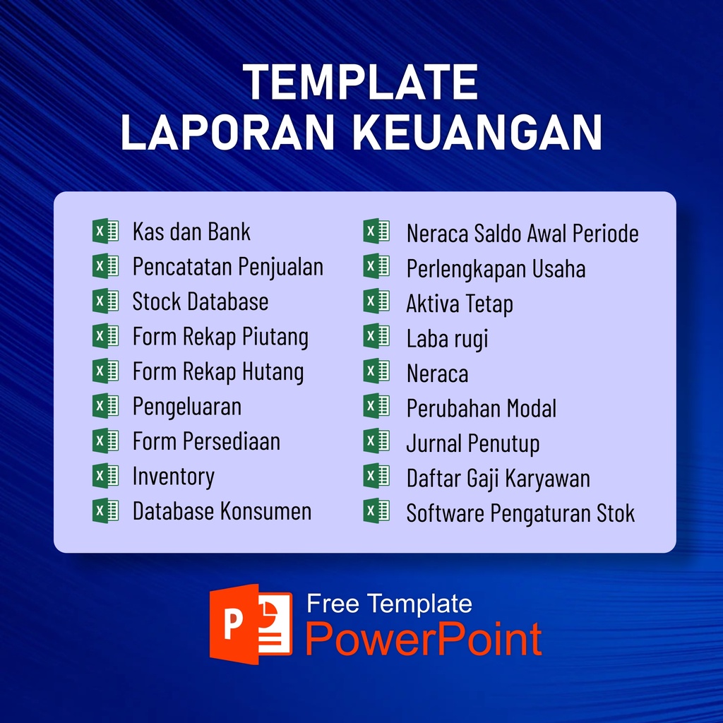 Jual Template Laporan Keuangan untuk Bisnis atau Perusahaan (Bonus PPT ...