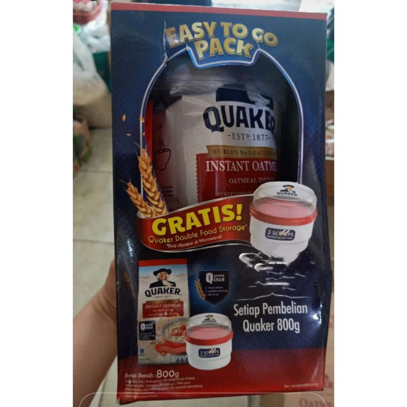 Jual Quaker instan Oatmeal (800gram) Havermut / oat / Cereal / Sereal ...