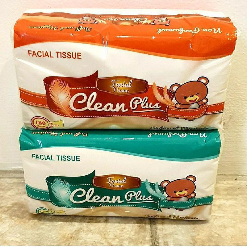 Jual Tissue Wajah180 sheets 2ply / Tisu Clean Plus | 180s | Tisu Wajah ...